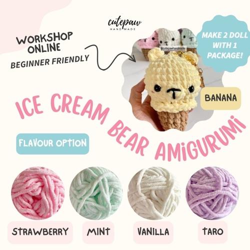 Jual Workshop ice cream bear amigurumi - complite - Kab. Kediri - Cutepaw Handmade_NEW | Tokopedia