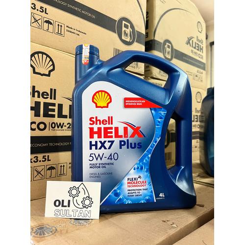 Jual OLI MOBIL SHELL HELIX HX7 PLUS 5W-40 4 LITER GALON| BARCODE HIJAU ...
