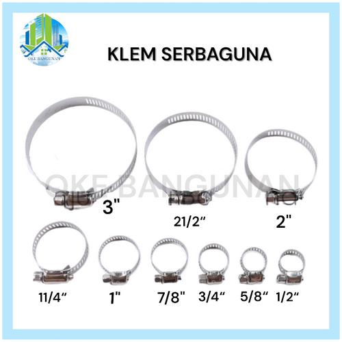 Jual klem pengunci selang besi gas lpg regulator hose clamp / clem ...