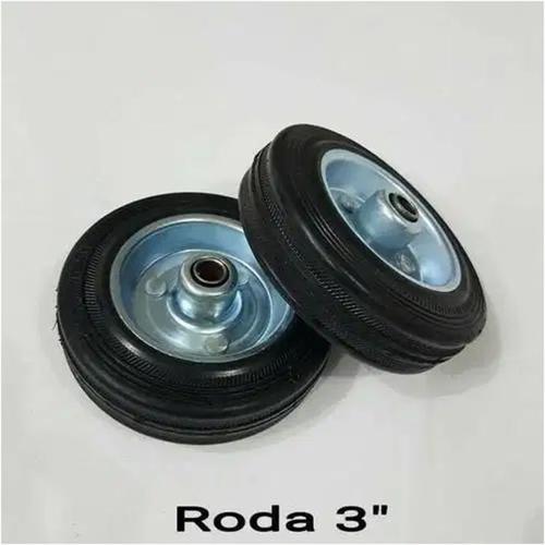 Jual Roda troli 3" Wheel Only Rodanya saja roda karet roda gerobak roda ...