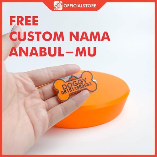 Promo PLASTICITY Bone Custom Nama Dog Cat Name Tag Kalung Anjing Dog ...