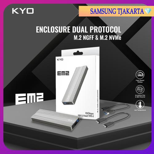Jual KYO EM2 M2 NVMe & NGFF Enclosure 10Gbps SSD M.2 NGFF & NVME USB ...