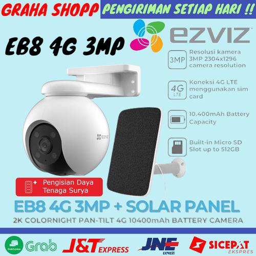 Jual EZVIZ EB8 4G 3MP Color Night PTZ 4G Battery CCTV Outdoor FREE ...
