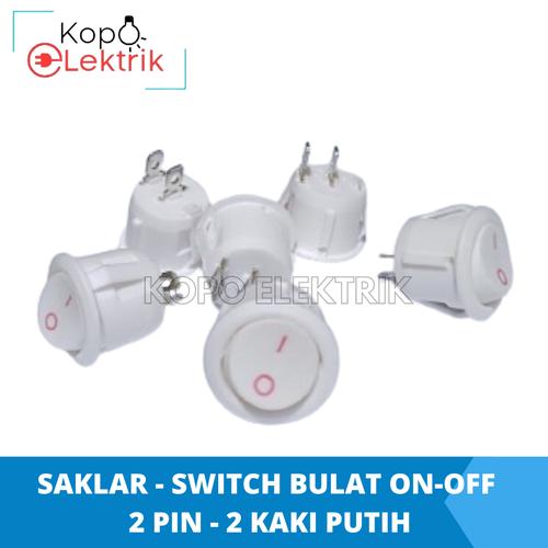Jual Saklar Switch Bulat On-Off 2 Pin - 2 Kaki Putih - Kab. Bandung ...