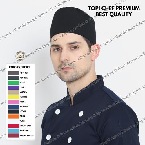 Promo Topi Koki atau Chef Model Peci - Putih - Kab. Bandung - Apron ...