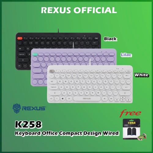 Promo Rexus K258 Keyboard Office Compact Design Wired K-258 - Lilac ...