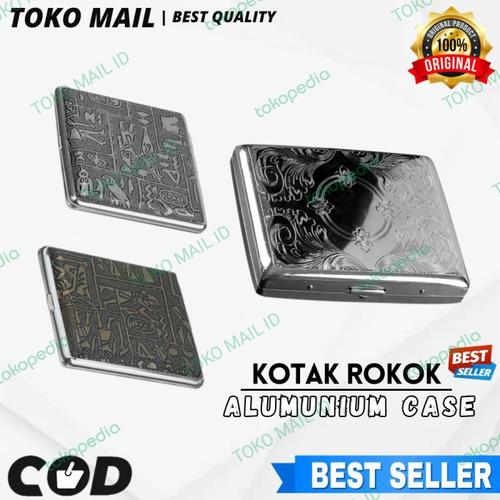 Jual Kotak Wadah Tempat Rokok Keren Almunium Case Muat 20 Slot batang ...