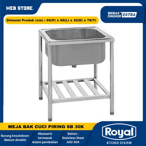 Jual Meja Bak Cuci Piring Portable Royal Kitchen Sink SB 30K Stainless ...