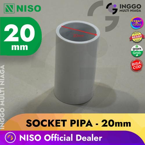 Jual Niso Socket Sok Pipa Conduit Listrik 20mm Shock Sock Sambungan - 1 ...
