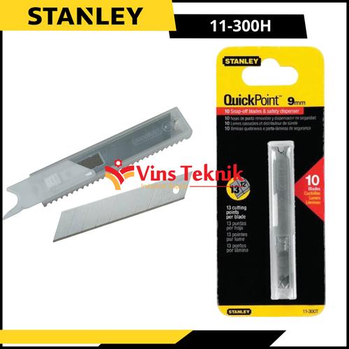 Jual ISI CUTTER STANLEY 11-300H 9mm S/O Knife Blades 10 Dispensers 10 ...