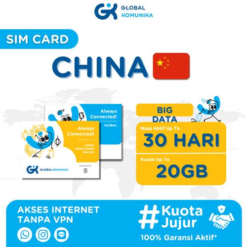 Jual Sim Card China Big Data Global Komunika - 20 Hari, 20GB - Jakarta ...