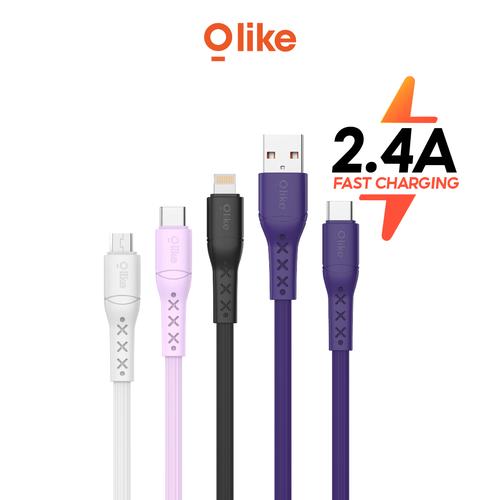 Promo OLIKE KABEL DATA 2.4A FAST CHARGING FLAT CABLE MICRO / TYPE C ...