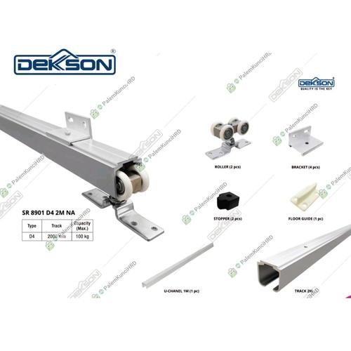 Jual Dekkson Rel Pintu Sliding SR 8901 D4 2 M NA Track Pintu Aluminium ...