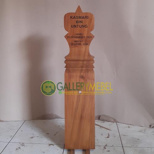 Jual Papan Nisan Kayu Jati dengan Ukiran Nama - Patok Makam Custom ...