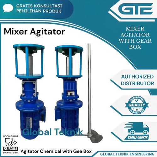 Jual Mixer agitator kimia SS304 1,5KW 2HP 380V 4P Satu Set With Gear ...