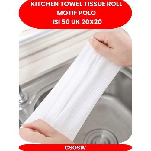 Jual Kitchen Towel Tissue Roll Motif Polos isi 50 Ukuran 20x20 Tissue ...