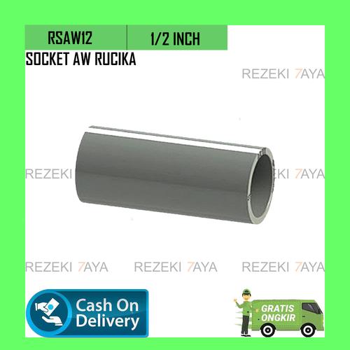 Jual RUCIKA SOCKET AW 1/2 INCH FITTING PIPA AIR PVC SAMBUNGAN SOKET ...