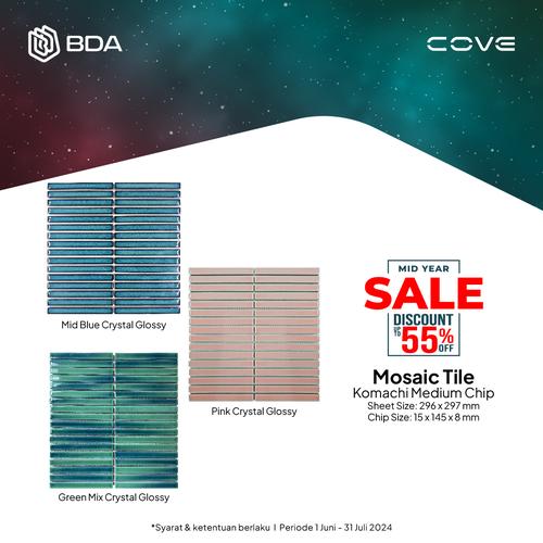 Promo Cove Keramik Dinding Kamar Mandi Dapur Komachi Med Chip Mosaic ...