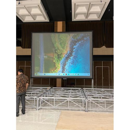 Jual Anylink Fast Fold Portable Screen Projector 200 Inch Layar ...