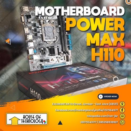 Jual MOTHERBOARD POWERMAX H110 LGA1151 NVME DDR4 - Kab. Jember - HOUSE OF TECHNOLOGY_NEW | Tokopedia