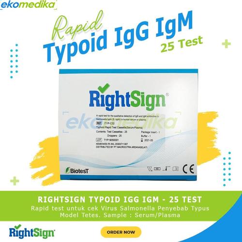 Jual Typoid IgG/IgM Device Tes Widal isi 25 RIGHTSIGN Salmonella IgM ...