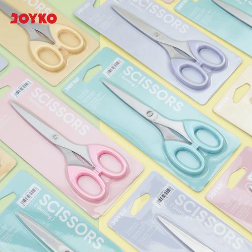 Promo Joyko Scissor STAINLESS PASTEL / Gunting Joyko Kardus Kain Kertas ...