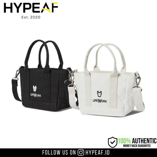 Jual LIFEWORK Hideaway Silver Ladog Canvas 2WAY Mini Tote Bag - Ivory ...