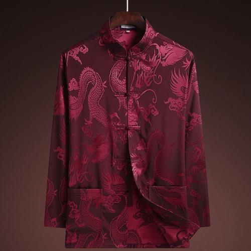 Jual TC-88 8warna Atasan cheongsam pria lengan panjang baju imlek pria ...