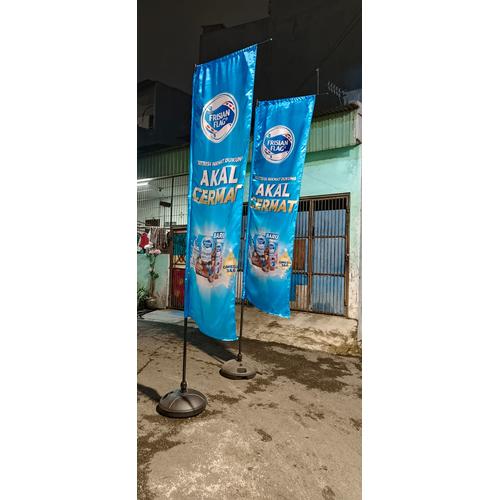 Jual flag banner flying banner edge flag banner tiang putih tanpa ...