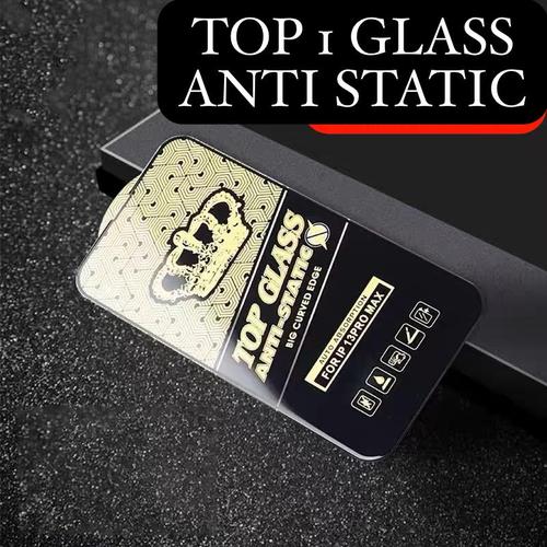 Promo TOP TEMPERED GLASS ANTI STATIC 14 PROMAX 14 PRO MAX / PLUS 13 PRO ...