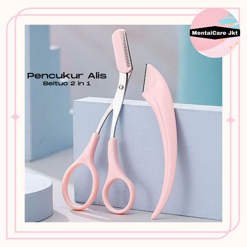 Promo Gunting Alis + Pencukur Alis 2in1 Beituo Manual Eyebrow Trimmer ...