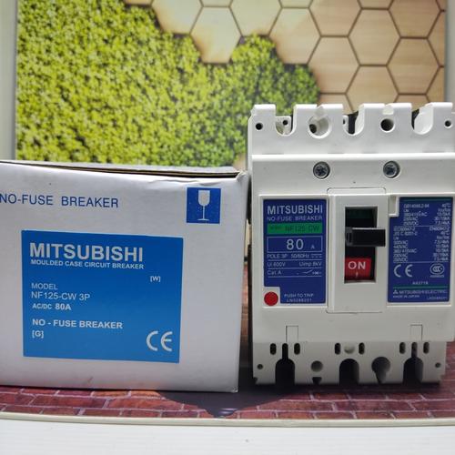 Jual MCCB NFB breaker Mitsubishi NF-125CW NF125CW NF125-CW 80A 80 A ...