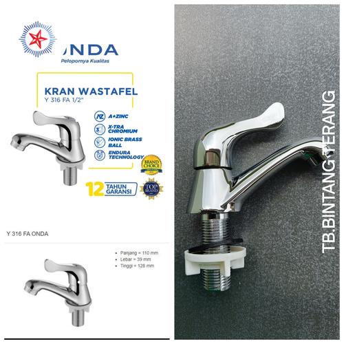 Jual ONDA Y 316 FA KRAN AIR WASTAFEL CUCI TANGAN 1/2" INCH - Kota Tangerang - TB Bintang-Terang ...