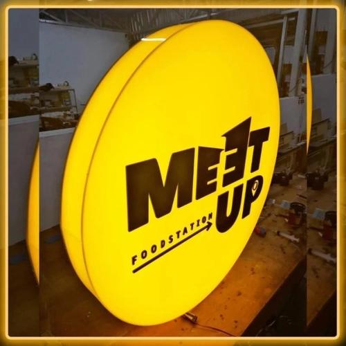 Jual lampu neon box bulat ukuran 40x40cm 2 sisi - Jakarta Barat - Mk ...