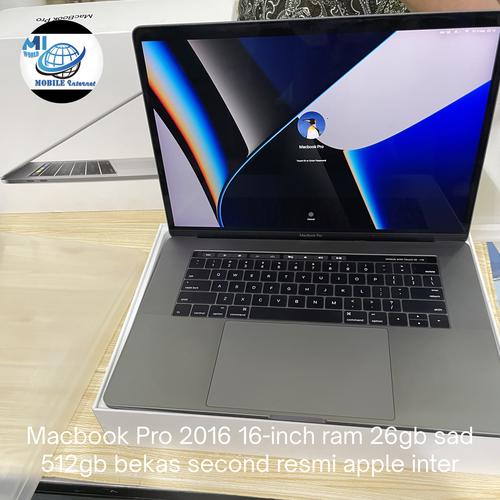 Jual Macbook PRO 2016 16" ram 16gb ssd 512gb Bekas second resmi inter ...