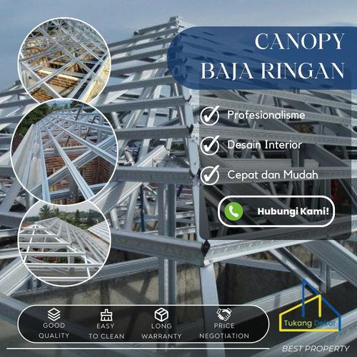 Jual Kanopi / Canopy Baja ringan atap spandek polos, alderon ...