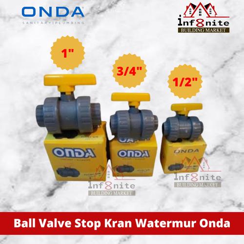 Jual Ballvalve Ball valve Watermur Onda 1/2 3/4 1" Inch Pvc Stop Kran ...