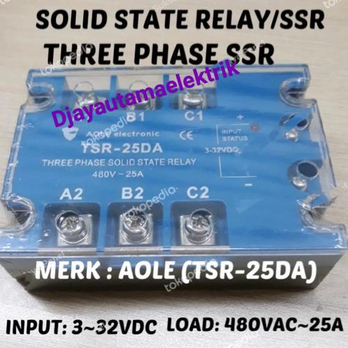 Jual Solid State Relay TSR-25DA / TSR-40DA / TSR-60DA / TSR-100DA-H 3 Phase 25A / 40A / 60A ...