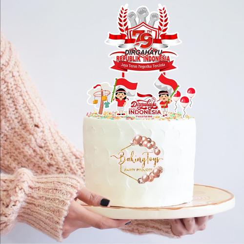 Jual Dirgahayu Topper Cake 17 Agustus Kemerdekaan Hiasan Kue Ulang ...