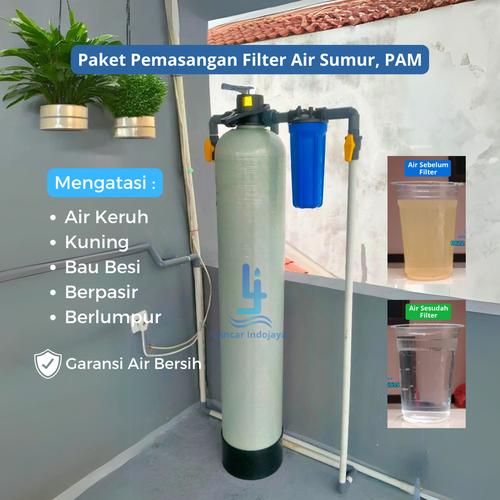 Jual Paket Filter Air Rumah FRP 1054 Tangga PAM Sumur Sudah plus Pasang ...
