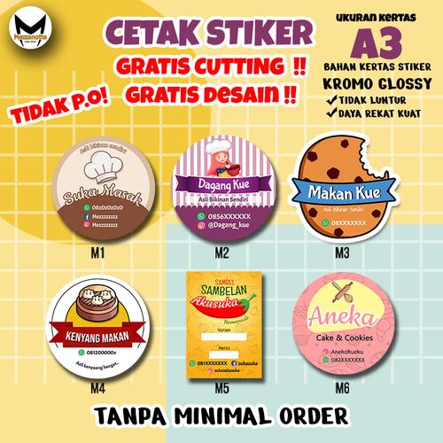 Jual (FREE DESAIN) CETAK STIKER LABEL KEMASAN/LOGO OLSHOP - Kab. Bekasi ...