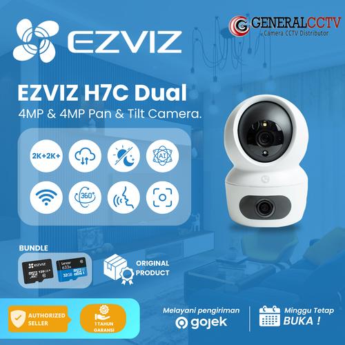 Jual Ezviz H7C Dual 2K+ 4MP+4MP Dual-Lens Pan & Tilt Wi-Fi Camera - H7C ...
