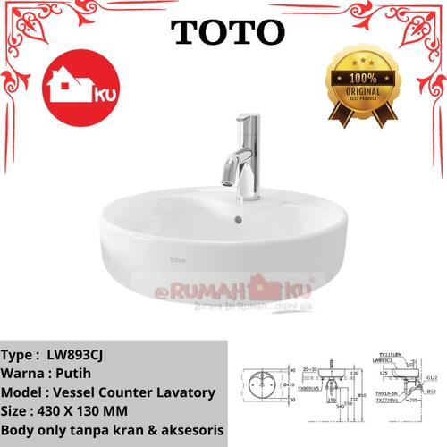 Promo WASTAFEL TOTO LW893CJ (BODY ONLY) Cicil 0% 3x - Jakarta Barat ...