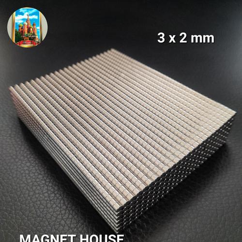 Jual Magnet Neodymium Bulat 3x2 mm 3x2mm 3mmx2mm 3*2mm - 3 x 2 mm ...