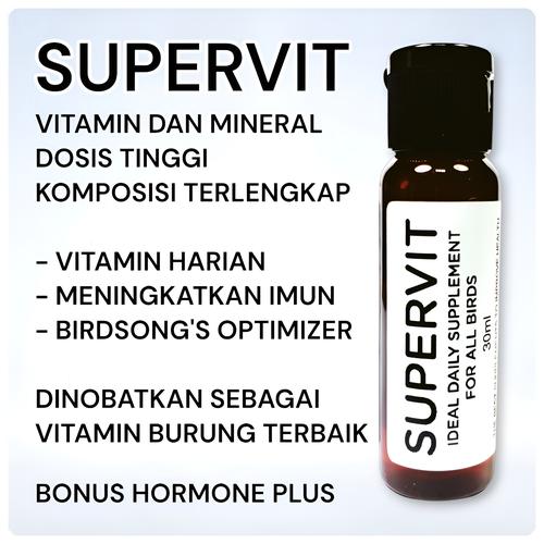Jual SUPERVIT Vitamin Burung Dosis Tinggi Komposisi Terlengkap (Terbaik ...