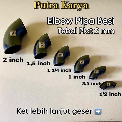 Jual Elbow Besi Pipa Las uk.1/2 - 2 inch Elbo Lbow Keni Knee Pipa Las ...