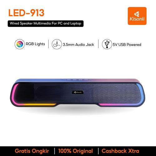 Promo Speaker Kisonli LED-913 Bluetooth Wireless dengan Efek Stereo ...