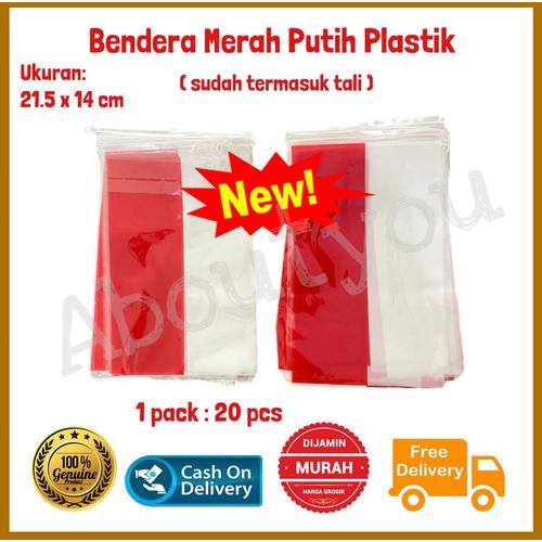 Jual Bendera Merah Putih isi 20 pcs Bendera Tali 5 meter Opp Plastik 17 ...