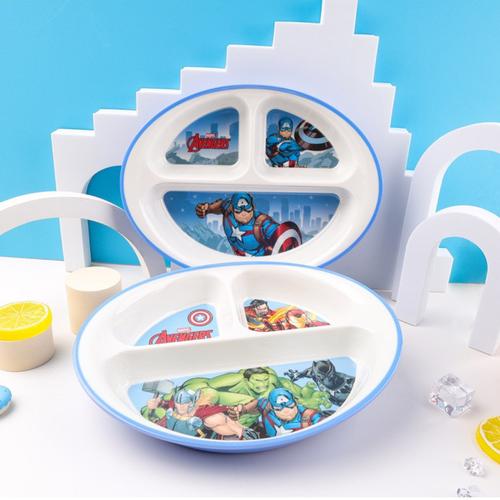 Promo Disney Original Marvel Two Color Three Cell Divided Plate Melamin ...