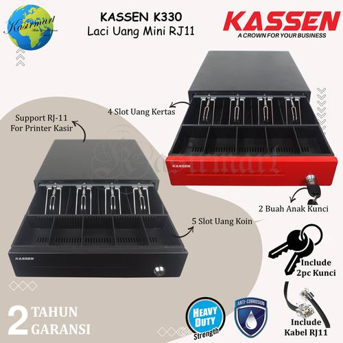 Jual Kassen K-330 Cash Drawer Mini Box Laci Uang Kasir Kecil K 330 RJ11 ...